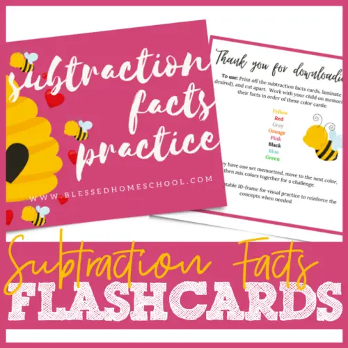 Subtraction Facts Flashcards | Subtraction Practice