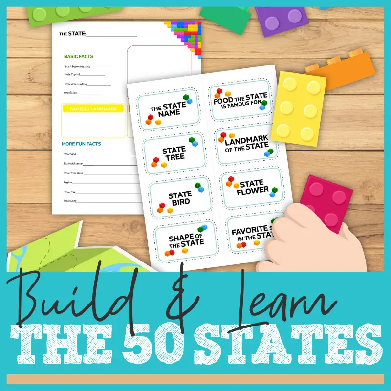 Build and Learn the States Lego Activity