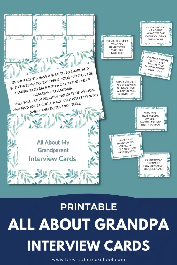 Grandparent Interview Cards: A Sweet Bonding Activity