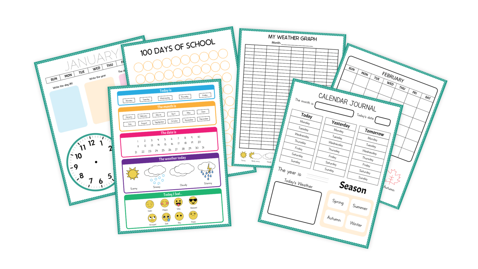 Homeschool Daily Calendar Notebook - Blessed Homeschool