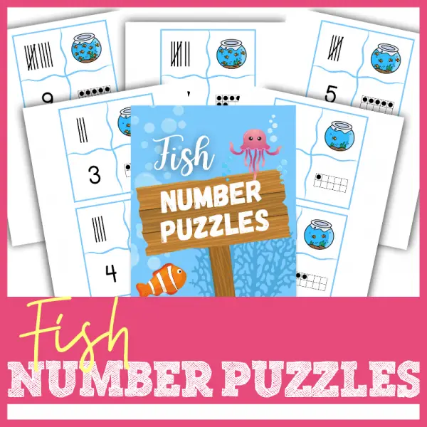 FREE Number Sense Printable - Fish Number Puzzles