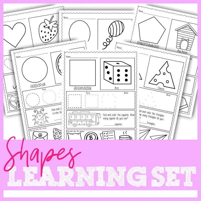 FREE Shapes Worksheets for Learning 8 Different Shapes