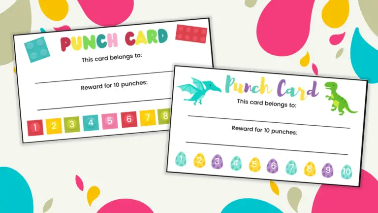 Free Printable Reward Punch Cards & 16 Ways to Use Them