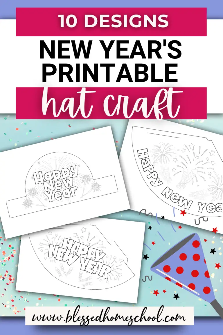 2023 FREE Printable New Year's Eve Hats for Kids