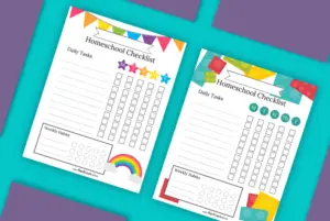 Homeschool Daily Checklist - FREE Printable, 10 Designs
