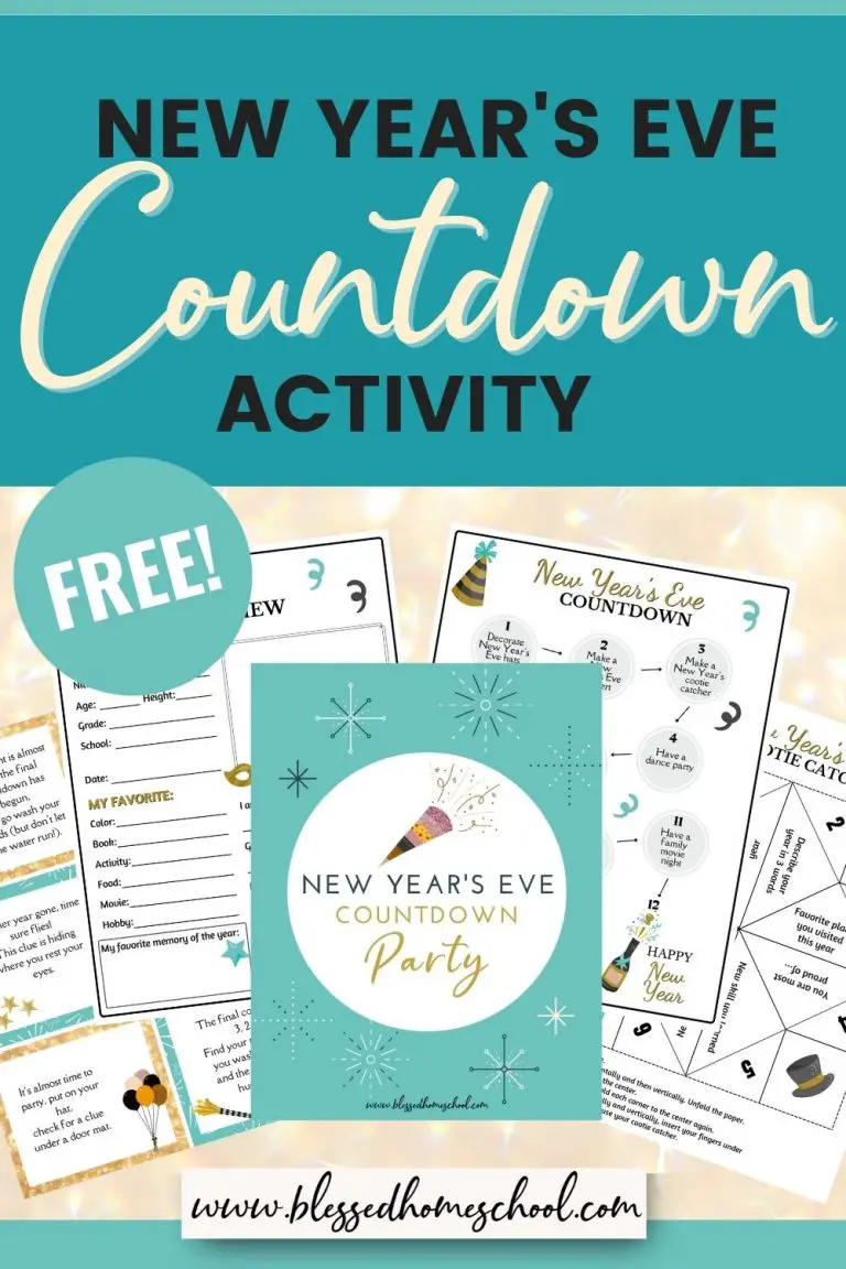 FREE New Year's Eve Printables for Kids: Countdown Party!