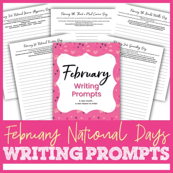 February National Days Writing Prompts for Kids
