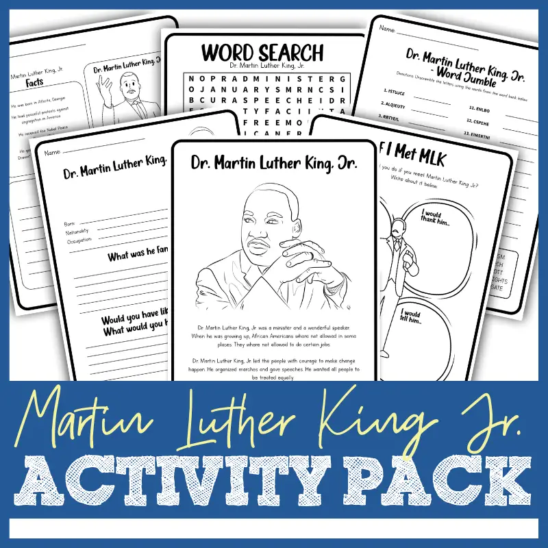 Martin Luther King Jr. Printables | Blessed Homeschool