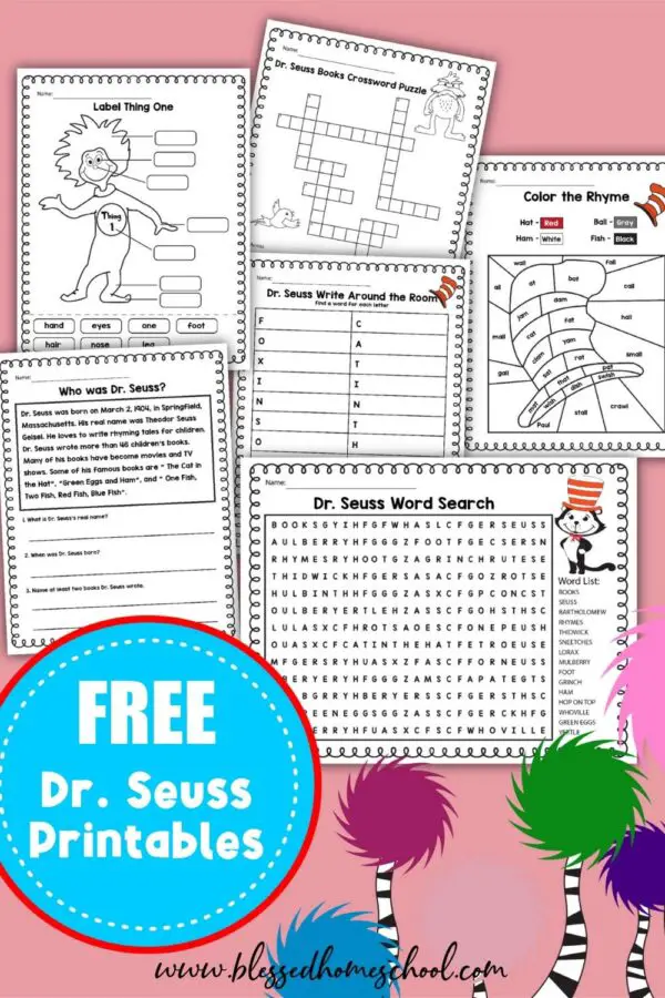Free Dr. Seuss Worksheets & Activity Ideas for Dr. Seuss Day