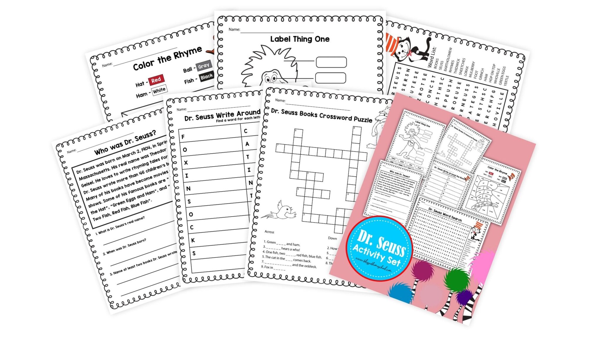 Free Dr. Seuss Worksheets & Activity Ideas for Dr. Seuss Day