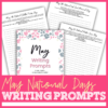 May National Days Writing Prompts for Kids