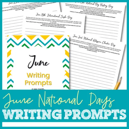 June Writing Prompts for Kids {Celebrate Each National Day!}
