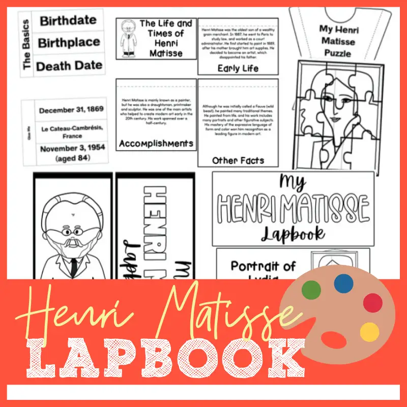 Henri Matisse Printable Lapbook Activity for Kids