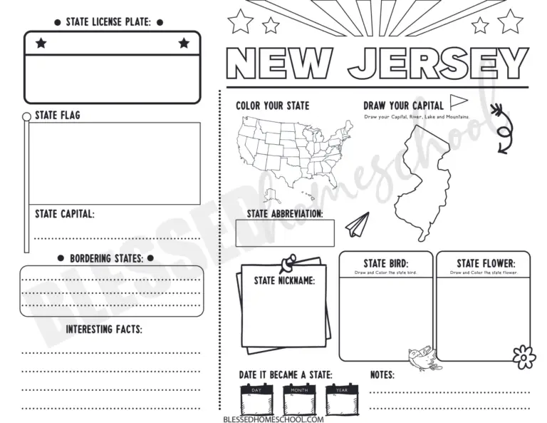 50 States Worksheets: Research and Learn the 50 States
