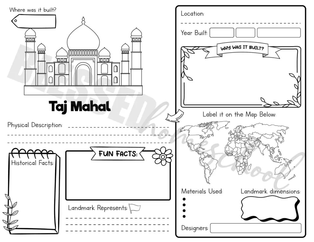 Famous Landmarks Around the World Learning Pack
