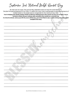 September Writing Prompts {Celebrate Each National Day!}