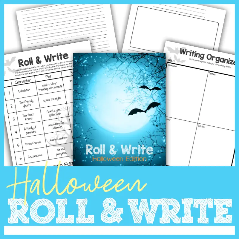 Halloween Printables for Kids: Halloween Roll & Write