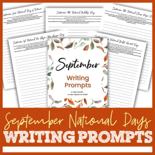 September Writing Prompts {Celebrate Each National Day!}