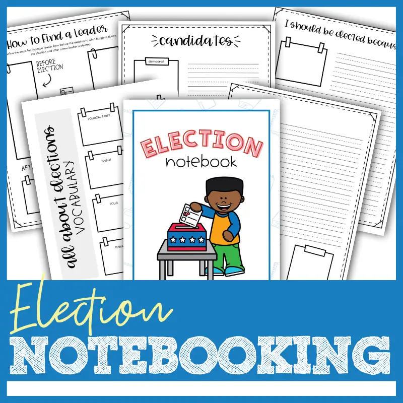 Election Notebook Pages {Printable Election Worksheets}