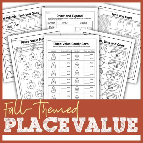 Fall Place Value Worksheets | Math Worksheets