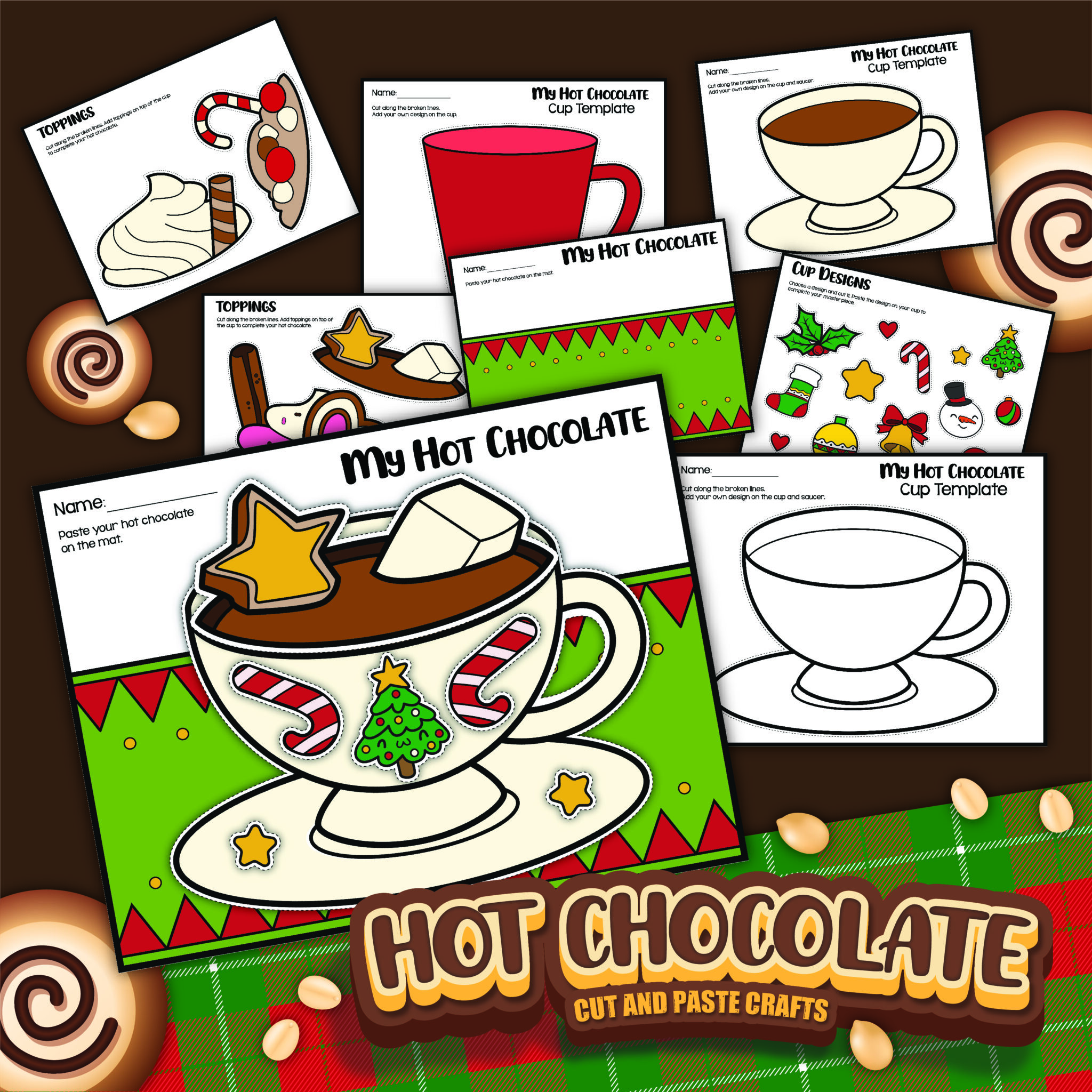 Free Hot Chocolate Coloring Page Printable for Kids