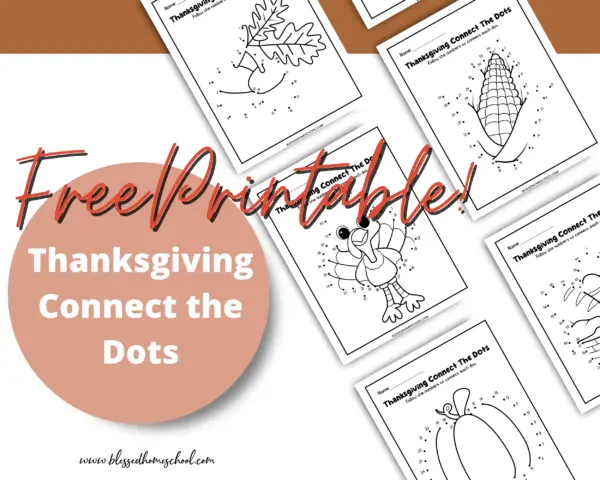 FREE Thanksgiving Connect the Dots Printable for Kids