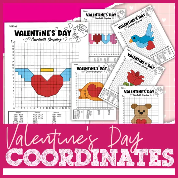 Valentine's Day Math Worksheets {Coordinate Graphing}