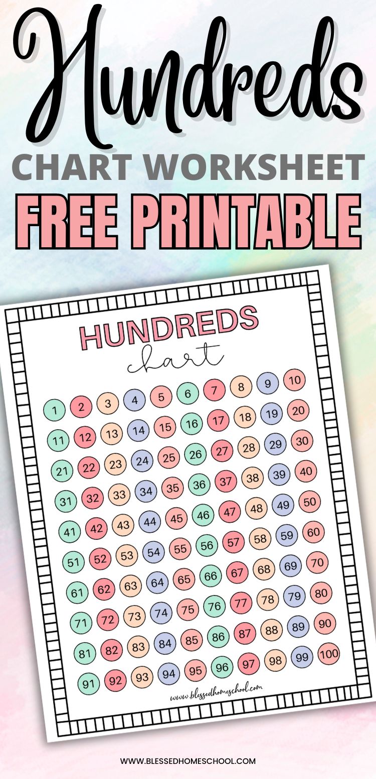 Free Printable Hundreds Chart Worksheets {and How to Use it}