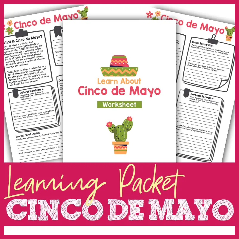 FREE Cinco de Mayo Printables for Kids {Research & Learn!}