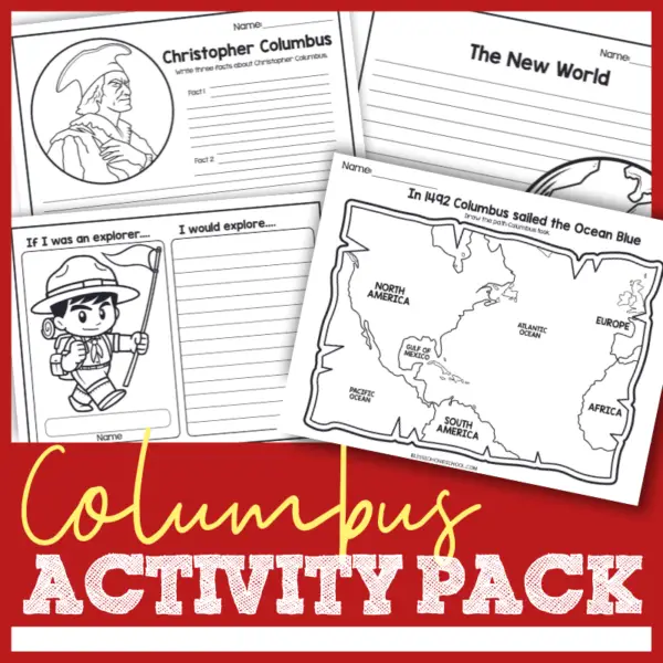 Christopher Columbus Printables for Kids
