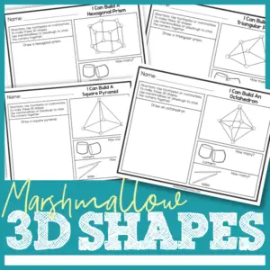 Marshmallow Geometry {3D Shapes Practice} — Free Download